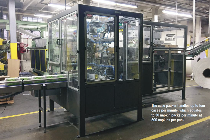 Case packer absorbs manual labor