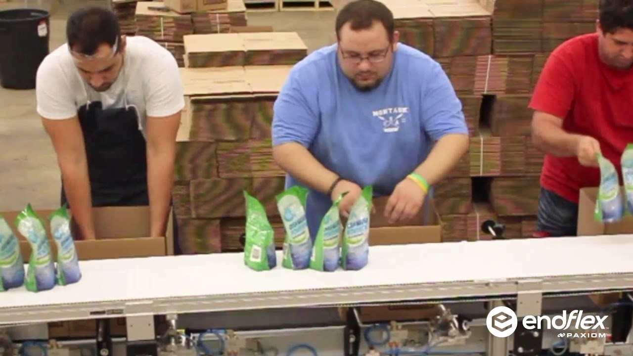 EndFlex automatic stand up pouch collating machine