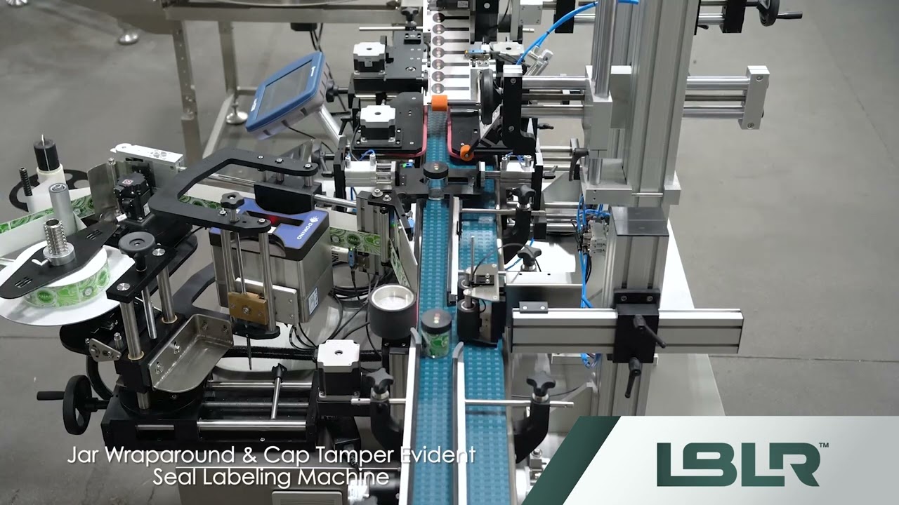 LBLR Jar Wraparound and Cap Tamper Evident Seal Labeling Machine - EndFlex