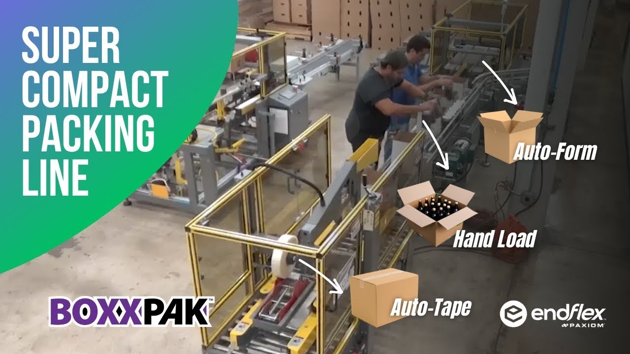 EndFlex BoxxPak Compact Semi-Automatic Case Packing Line